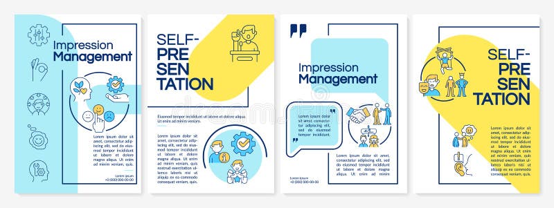 Impression Management Techniques Blue and Yellow Brochure Template ...