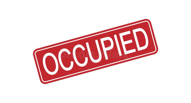 An Impression of a Stamp or a Plate with the Inscription OCCUPIED Stock ...