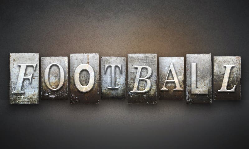Impression Typographique Du Football Photo stock - Image du stratège ...