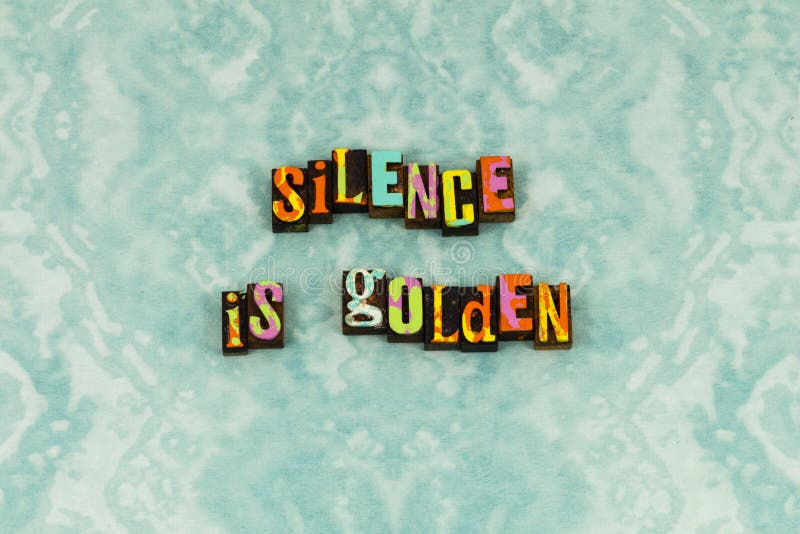 Impression Typographique Fiable De Confiance D'or Tranquille De Silence ...