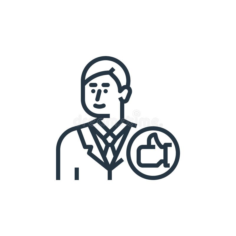 Impressions Outline Vector Icon. Thin Line Black Impressions Icon, Flat ...