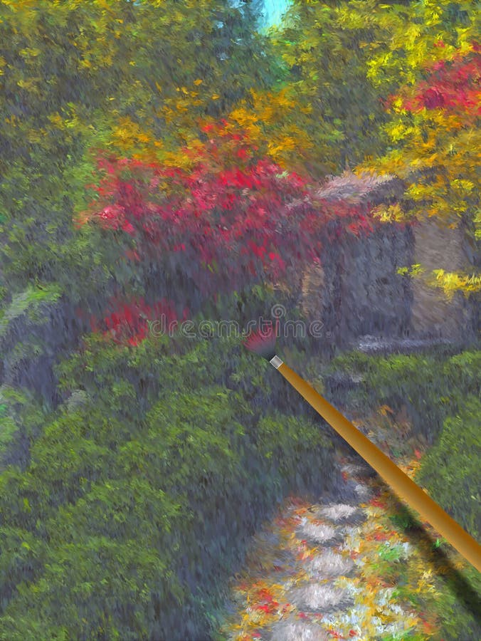 Impressionist Painting stock illustration. Illustration of style - 31034158