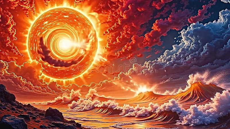 Impressionistic Representation of Solar Storms, Intense Fiery ...