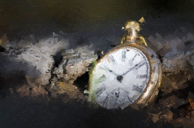 Sketch of the Relentless and Unstoppable Passage of Time Stock ...