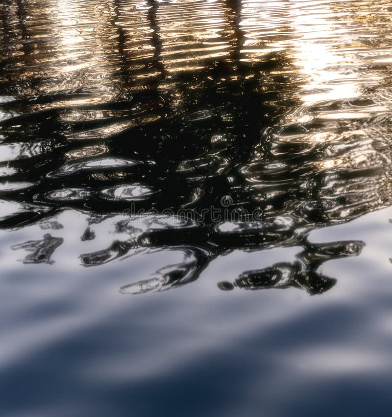 Impressionistic Water Reflection Stock Image - Image of patterns ...