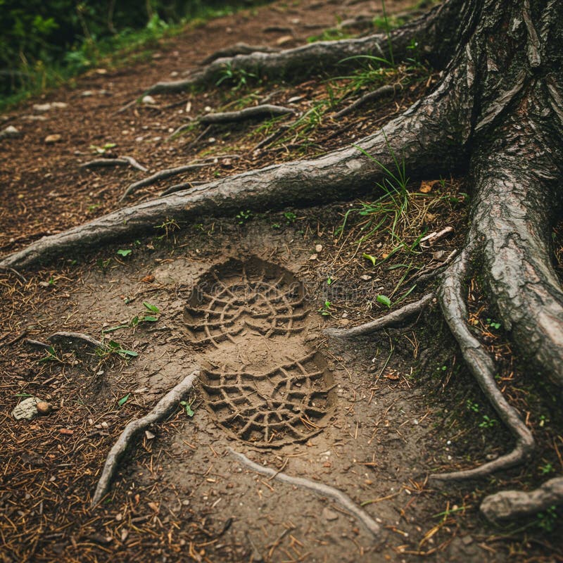 Impressions of Boot Prints with Detailed Tread Patterns are Visible on ...