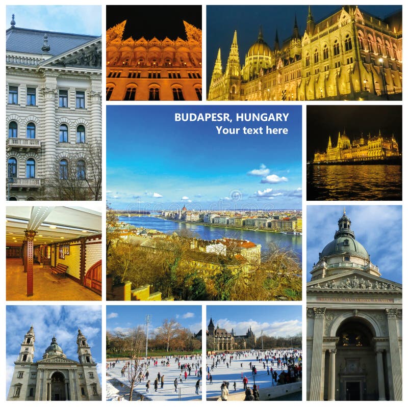 Impressions of Budapest, Collage from Travel Images Stock Image - Image ...