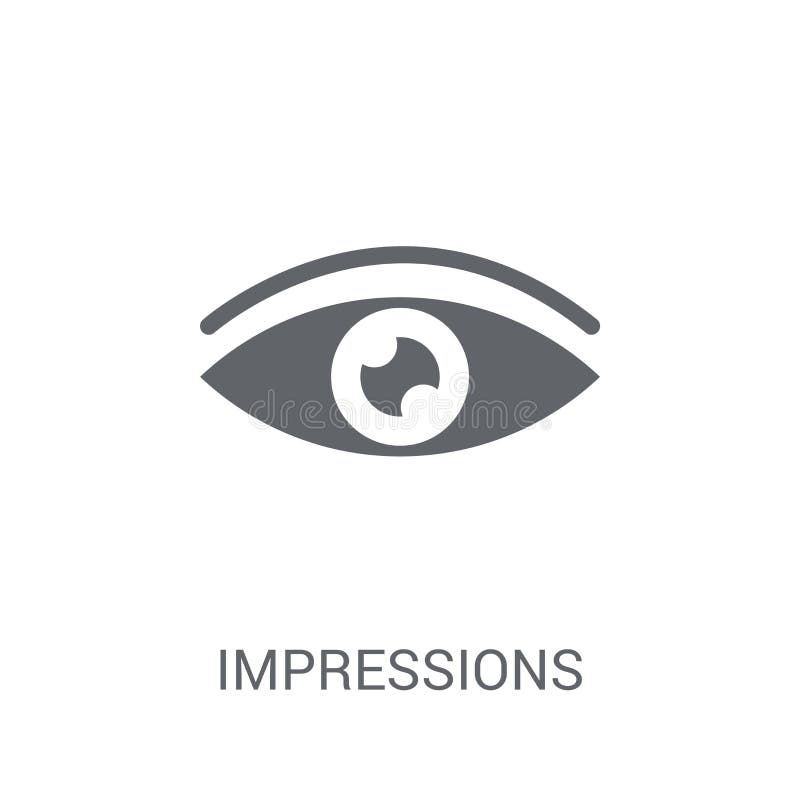 Impressions Icon. Trendy Flat Vector Impressions Icon on White B Stock ...