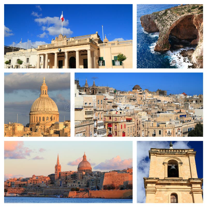 Impressions of Malta stock photo. Image of island, collage - 78318426