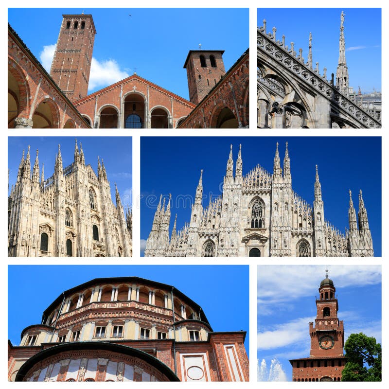 Milan Collage stock photo. Image of cityscape, photographs - 33490460
