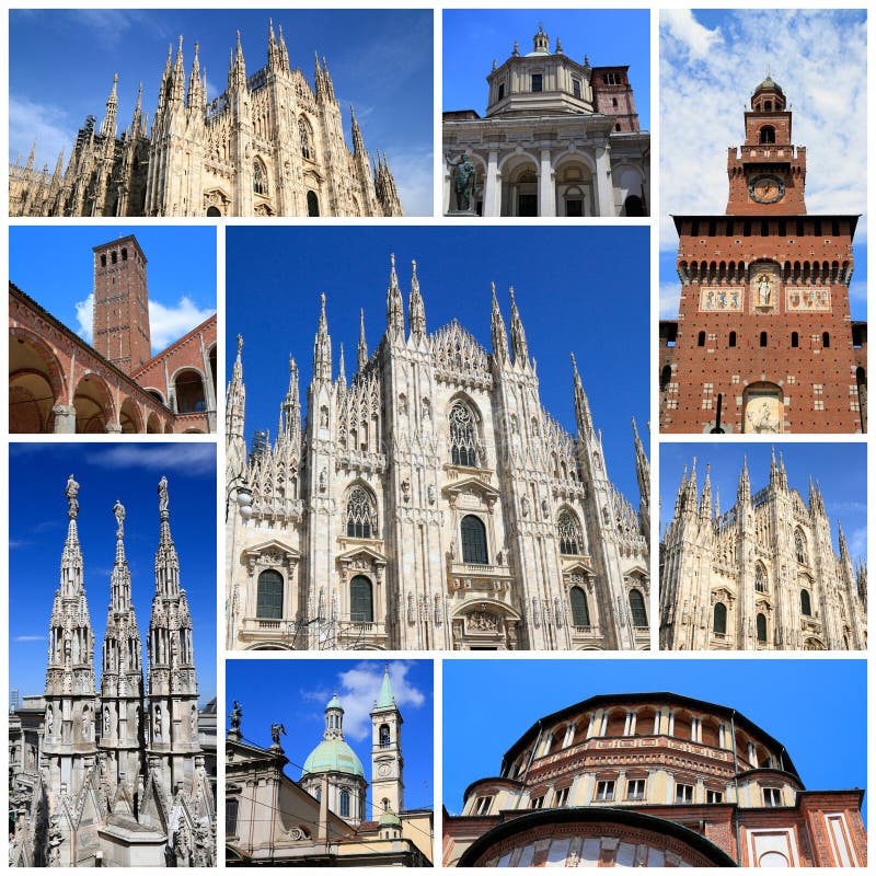 Milan Collage stock photo. Image of cityscape, photographs - 33490460
