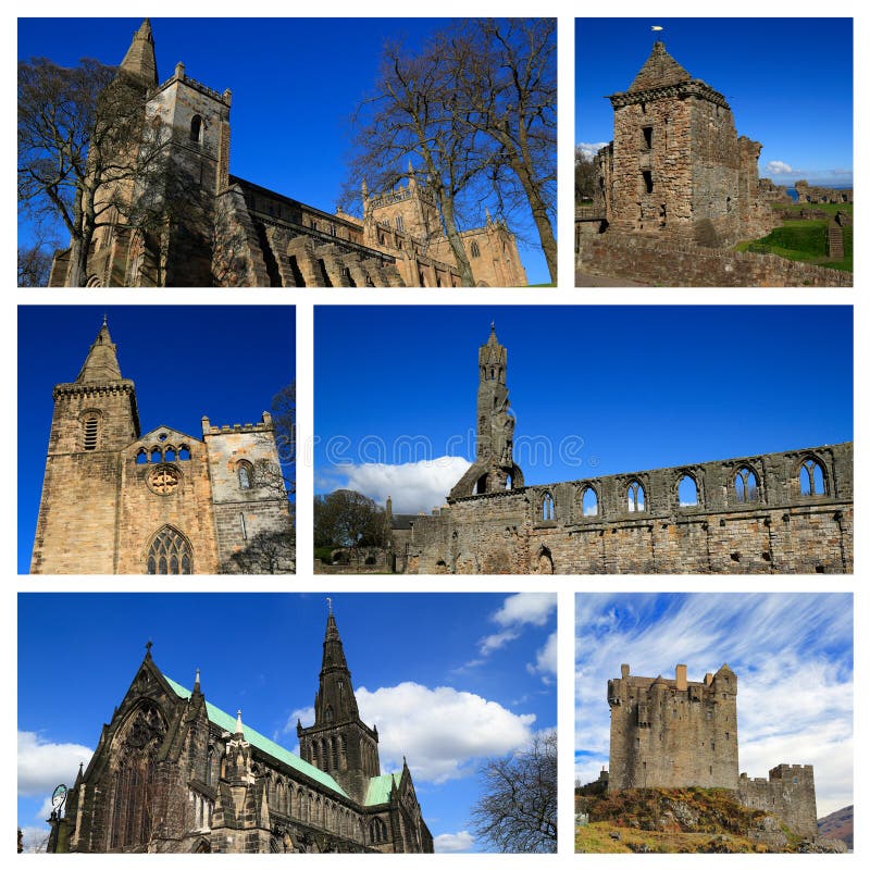 Scotland collage stock photo. Image of landscape, autumn - 44260494