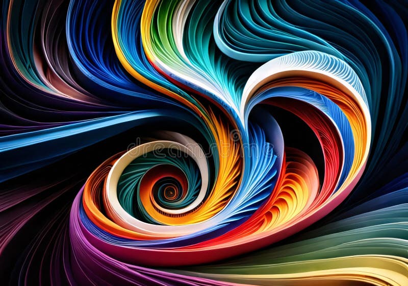 Impressive Abstract Papercraft Art with Detailed EEements, Generative ...