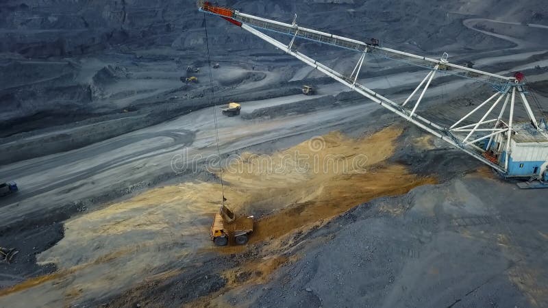 This is an Aerial View Showcasing Extensive Mining Operations Taking ...