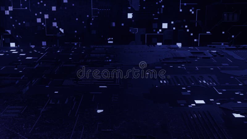 Impressive Animation Shows Data Flow in a Motherboard in Pc. Motion ...