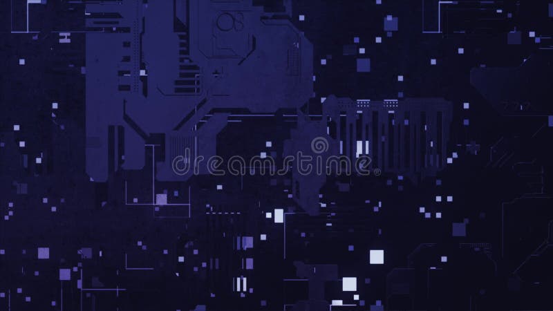 Impressive Animation Shows Data Flow in a Motherboard in Pc. Motion ...