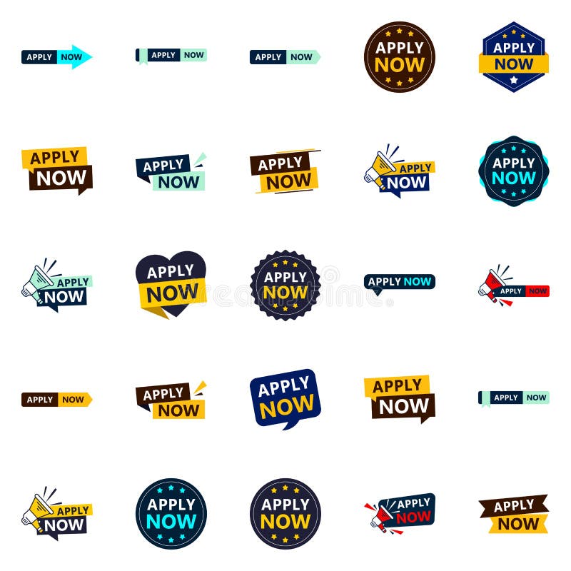 25 Impressive Apply Now Banners To Help You Stand Out Stock Vector ...