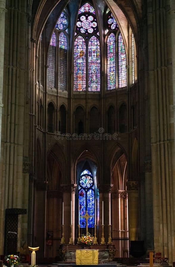 Impressive Architectural Cathedral, with a Multitude of Pillars Lining ...