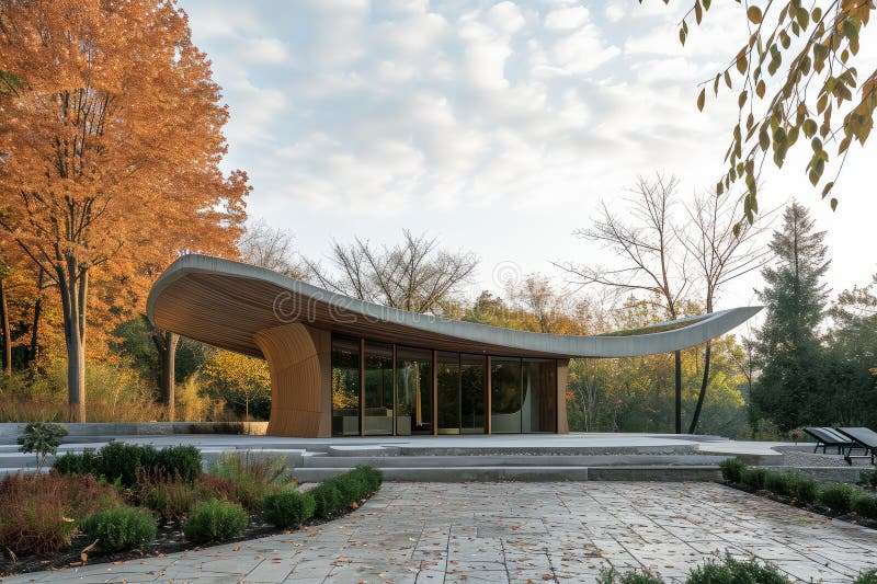 Impressive Architectural Pavilion. Generate Ai Stock Image - Image of ...