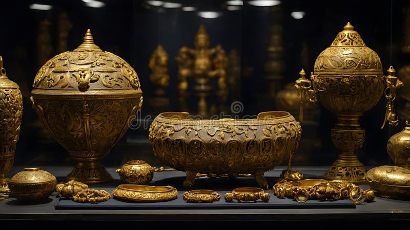 Exquisite Collection of Ancient Gold Artifacts Displayed at a ...