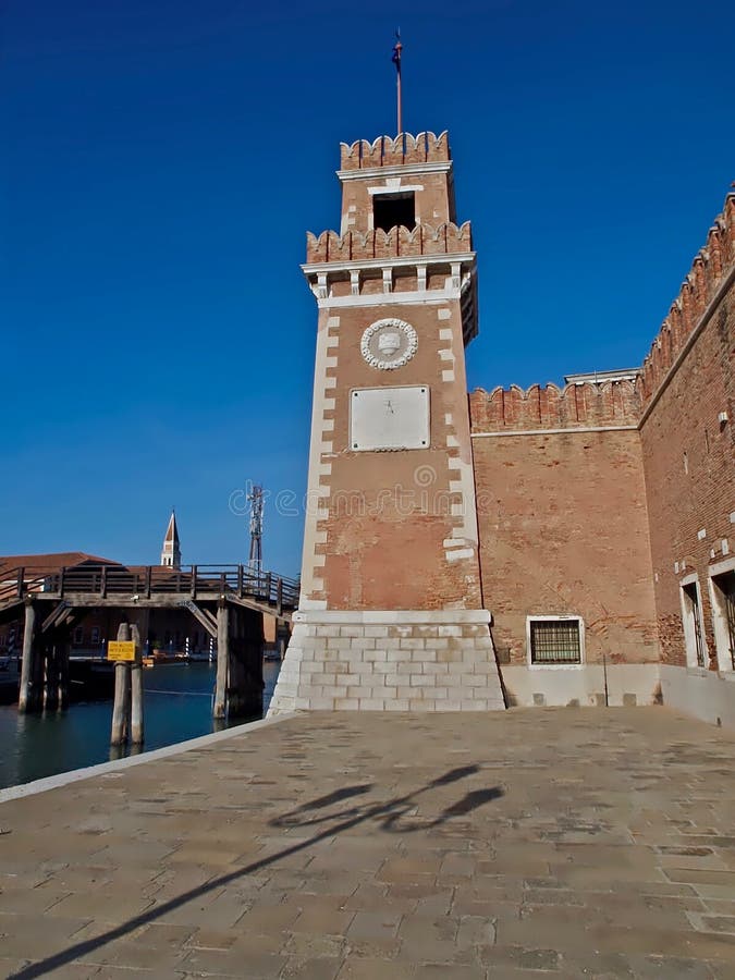 Impressive Arsenale in Venice Stock Image - Image of color, history ...