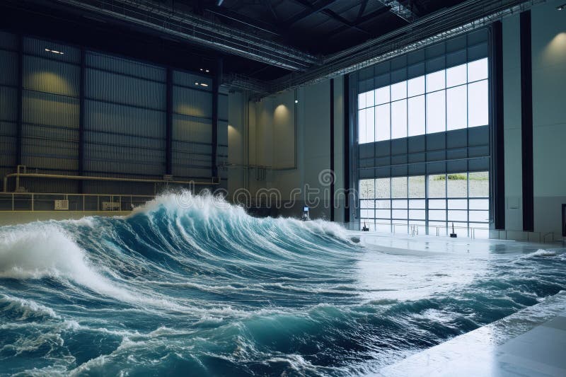 Large Artificial Wave Crashes in an Indoor Facility for Water Sports ...