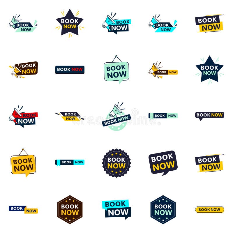 25 Impressive Book Now Banners To Help You Stand Out Stock Vector ...