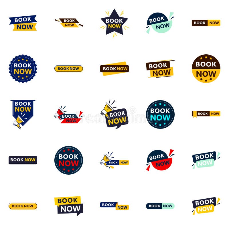 25 Impressive Book Now Banners To Help You Stand Out Stock Vector ...
