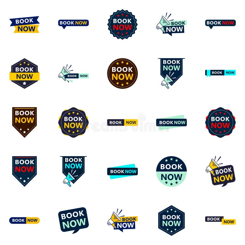 25 Impressive Book Now Banners To Help You Stand Out Stock Vector ...