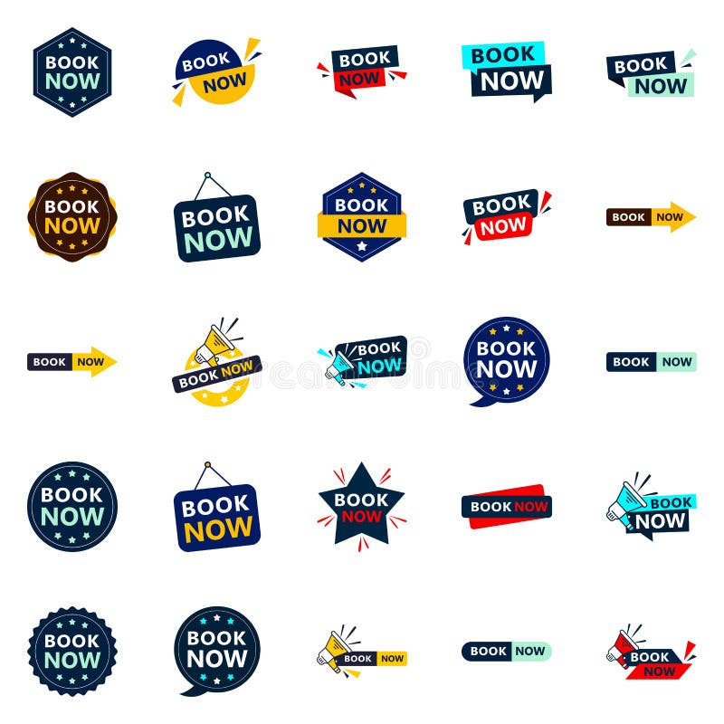 25 Impressive Book Now Banners To Help You Stand Out Stock Vector ...