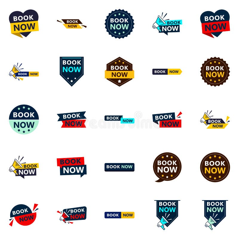 25 Impressive Book Now Banners To Help You Stand Out Stock Vector ...