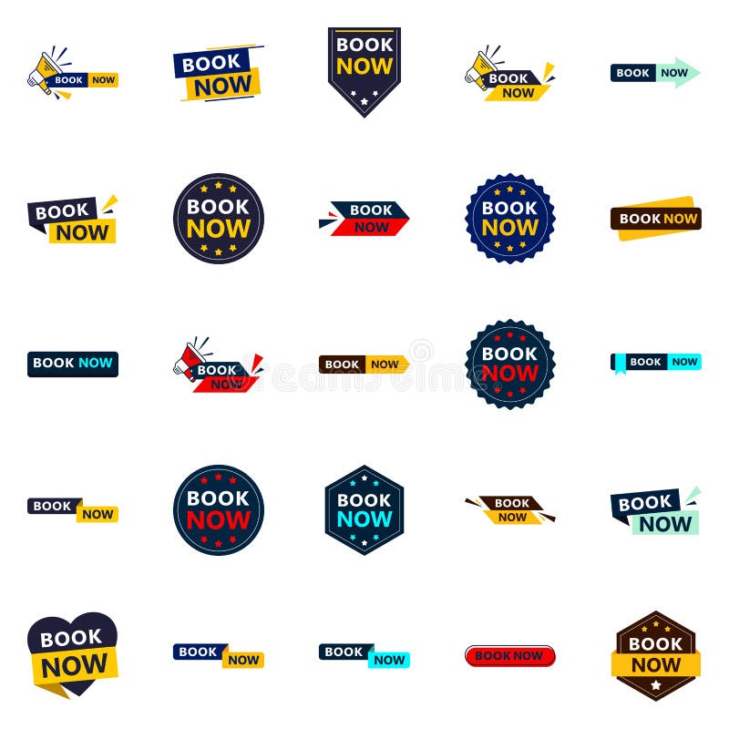 25 Impressive Book Now Banners To Help You Stand Out Stock Vector ...