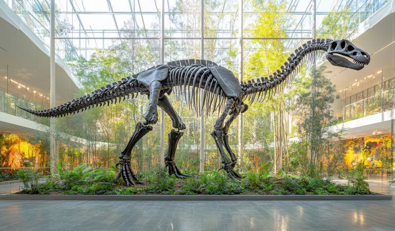 A Striking Brachiosaurus Skeleton on Display in an American Museum S ...