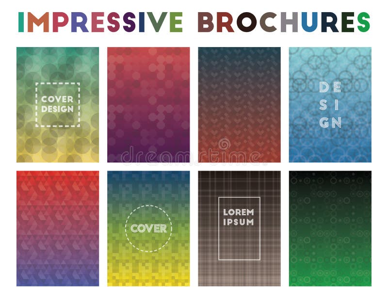 Impressive Brochures. Adorable Geometric Patterns Stock Vector ...