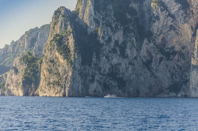 The Impressive Cliffs of the Amalfi Coast. Stock Image - Image of beach ...
