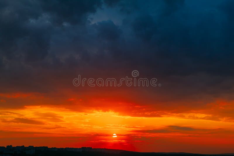 Impressive Clouds at Evening Heaven Stock Image - Image of dreamy ...