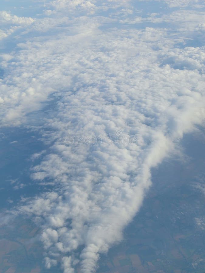 Impressive Clouds Photographed from an Airplane Stock Photo - Image of ...