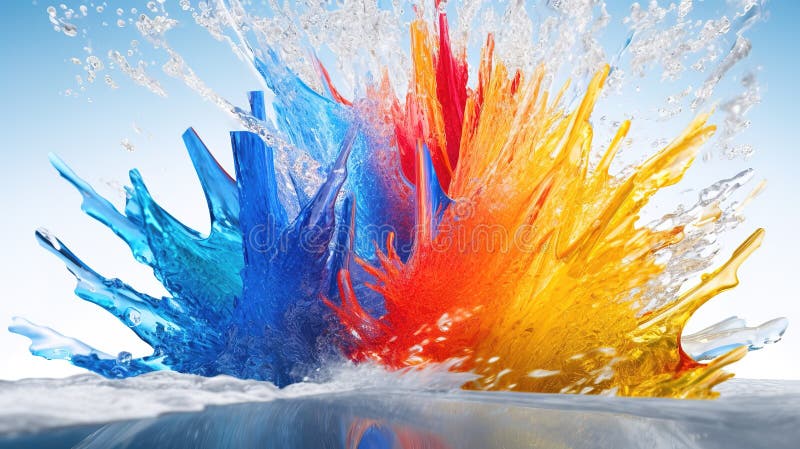 An Impressive Cool Modern Wallpaper Artwork of Color Splashes, Ai ...