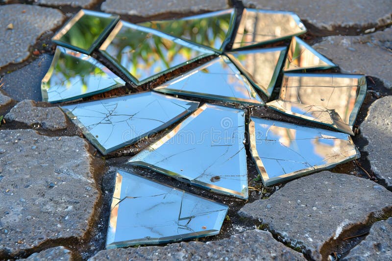 Impressive Cracked Mirror Displays Visible Damage, Creating Impactful ...