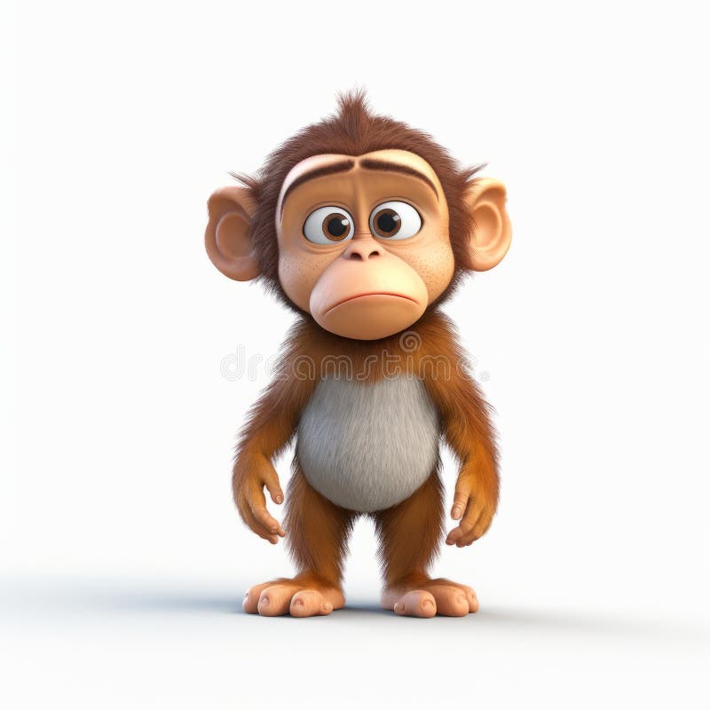 Impressive 3d Animation: Cartoon Monkey with Intense Emotional ...