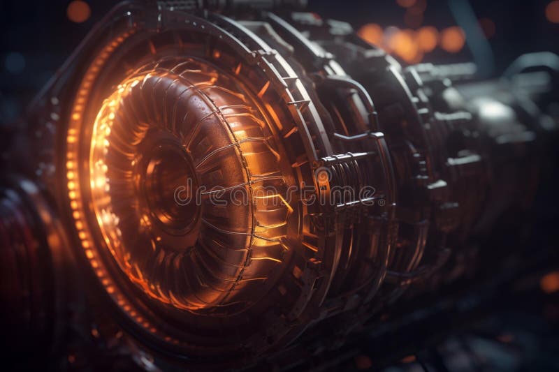 Futuristic jet engine stock image. Image of technology - 294646033