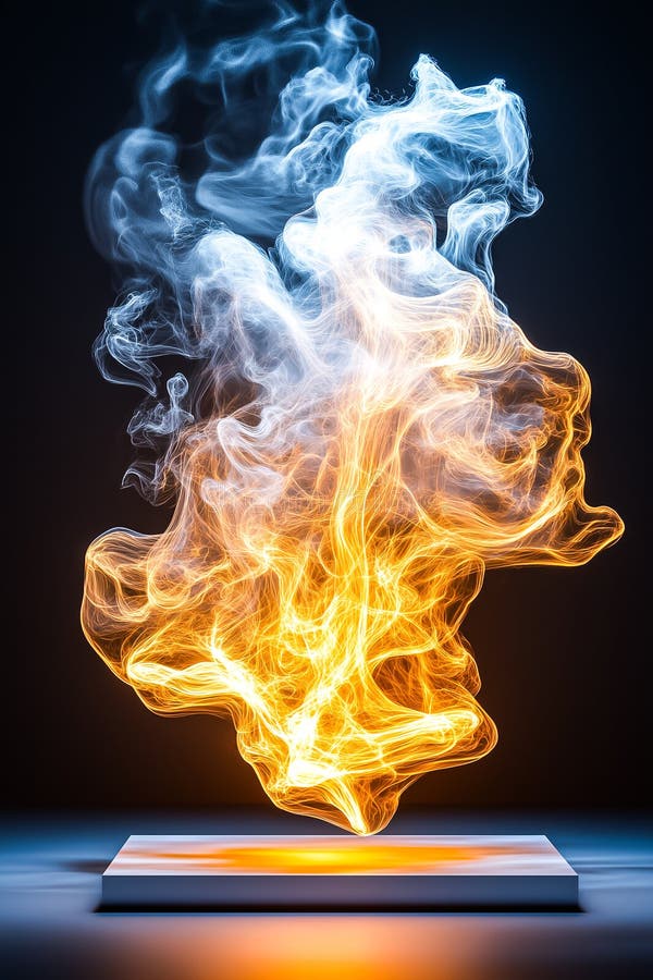 Impressive Display of Bright Flames and Soft Smoke Intertwining To ...