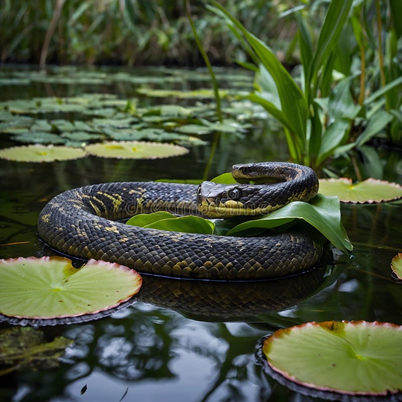 Indian Krait Camouflaged in Tall Grass Blending Seamlessly with Green ...