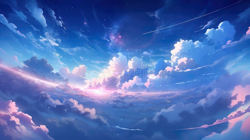 An Impressive Epic Anime Wallpaper Artwork of the Sun Shining through ...