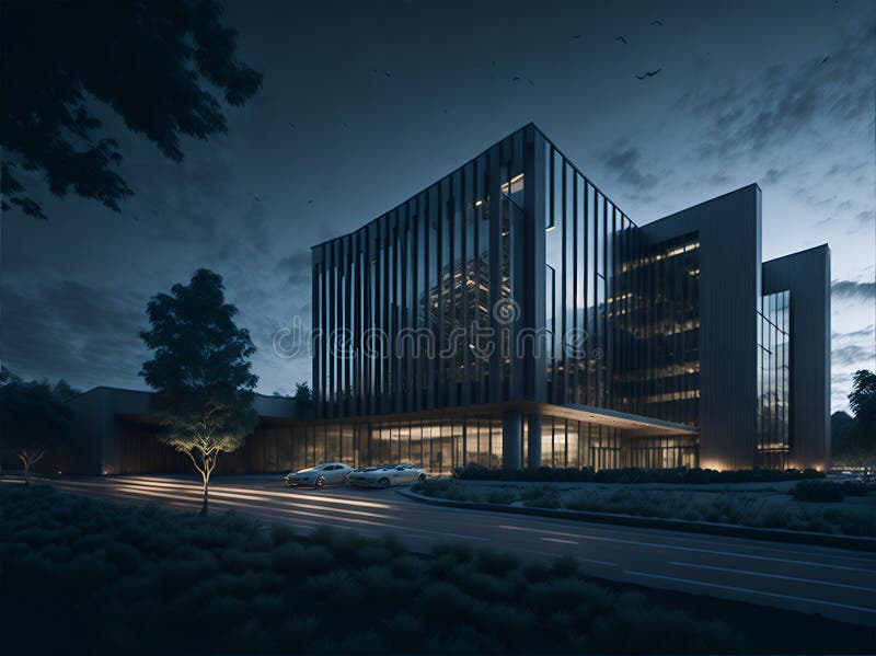 Impressive Exterior Shot of a State-of-the-art Research Facility ...