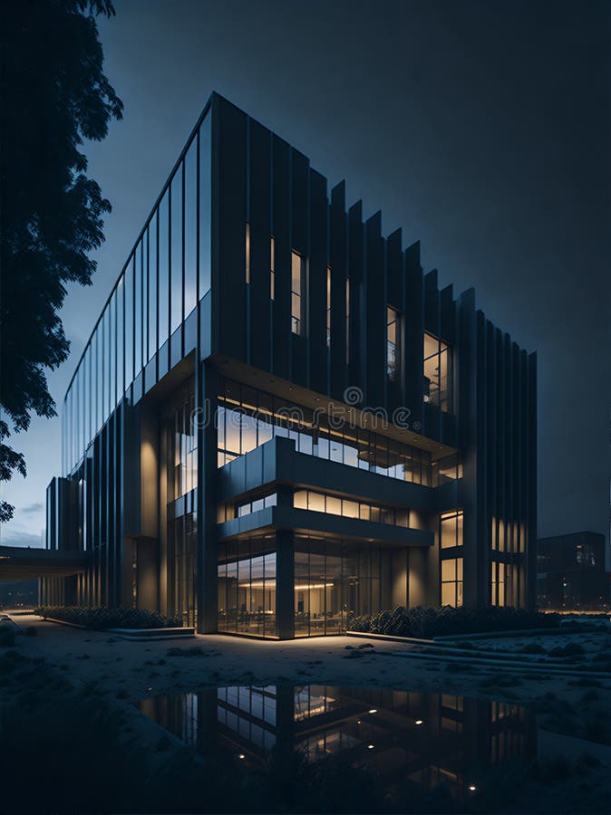 Impressive Exterior Shot of a State-of-the-art Research Facility ...