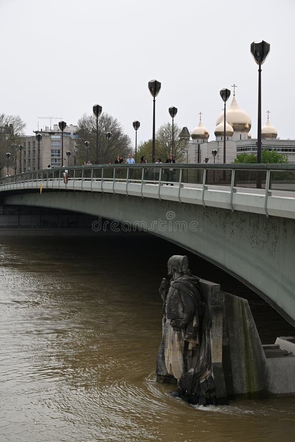Impressive Flood of the Seine in Paris Editorial Stock Image - Image of ...