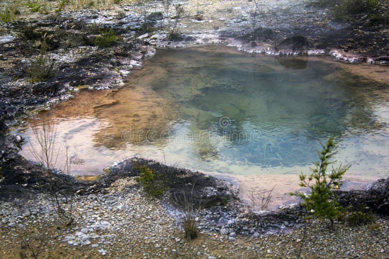 Impressive Geothermal Hot Pool Stock Image - Image of geothermal ...