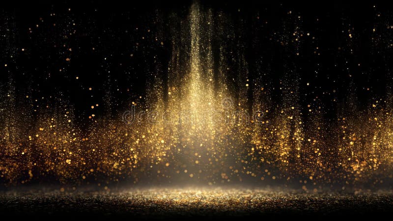 Glittering Gold Explosion Light on Black Background Stock Video - Video ...