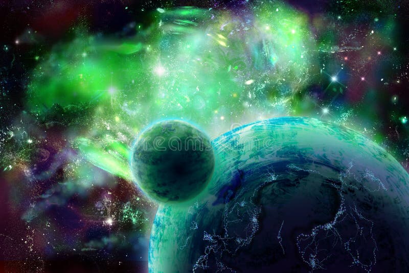 Impressive green space stock illustration. Illustration of fantasy ...